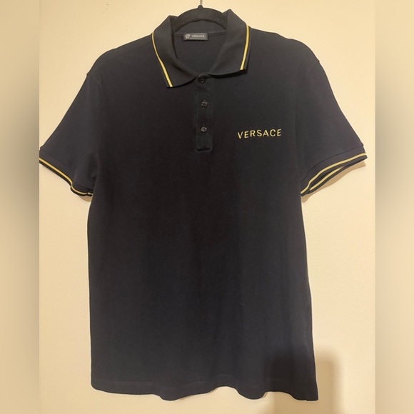 Versace | Shirts | Versace Polo Shirt With Versace Embroidery And ...